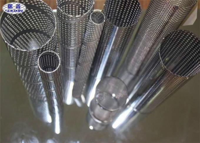 Silver Welded Perforated Stainless Steel Tube Slotted Tube Filter Cylinders