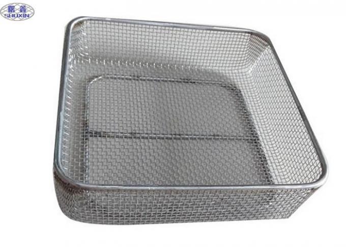 Anti Corrosion Rectangular Wire Mesh Basket Stainless Steel Medical ...