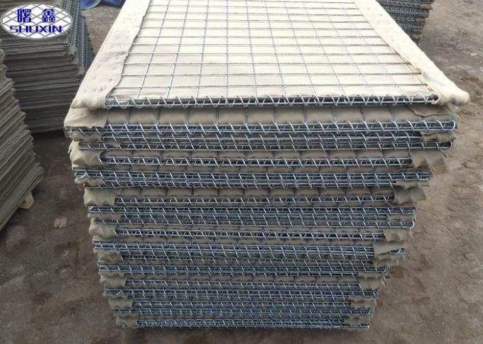 Army Border Perimeter Defensive Barrier , Gabion Wire Mesh Boxes