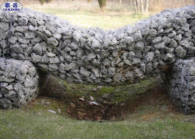 2 X 1 X 1 Rock Stone Filled Wire Mesh Wall Strong Anti - Scour Ability