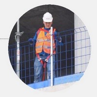 EN 13374 Class A Free Standing Edge Protection Systems Steel Meshguard