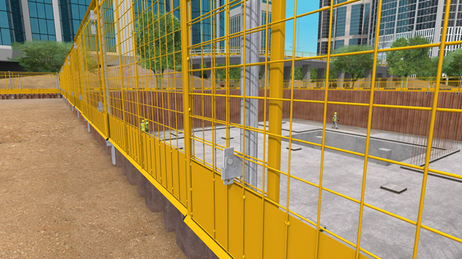 European Temporary Safety Steel Mesh Barrier Edge Protection System ...