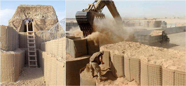 Concertainer Defence Wall System Sand Filled Barriers Hesco Gabion
