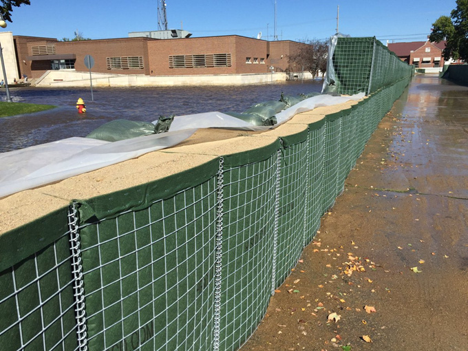 Mil 3 Galvanized Hesco Bastion , Hesco Flood Mitigation Barrier Wall