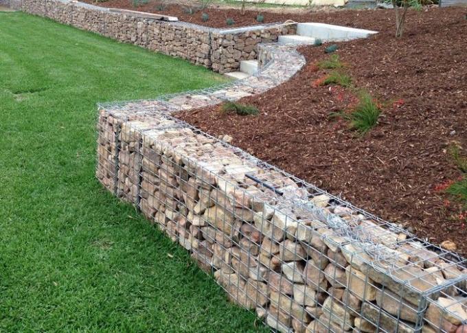 200 X 50 X 50 Welded Limestone Gabion Retaining Wall Common In 50cm High