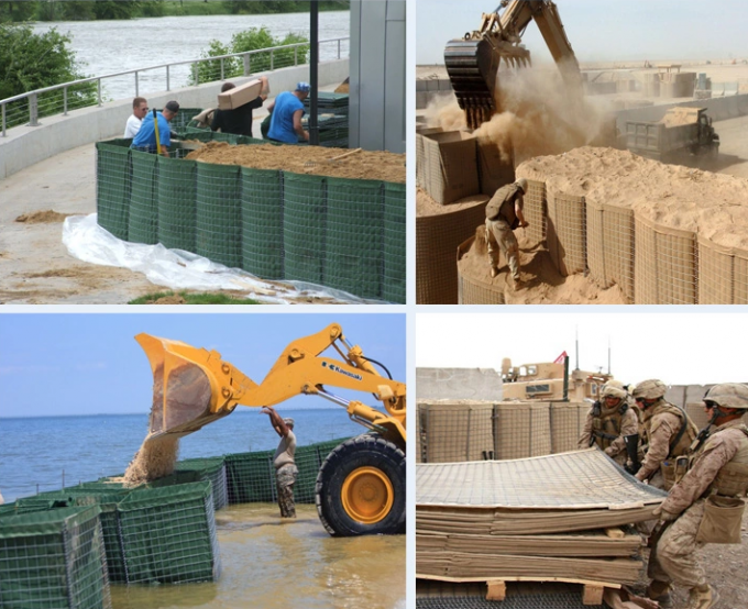Hot Dipped Galvanized Hesco Wall MIL 7 Defensive Hesco Bastion