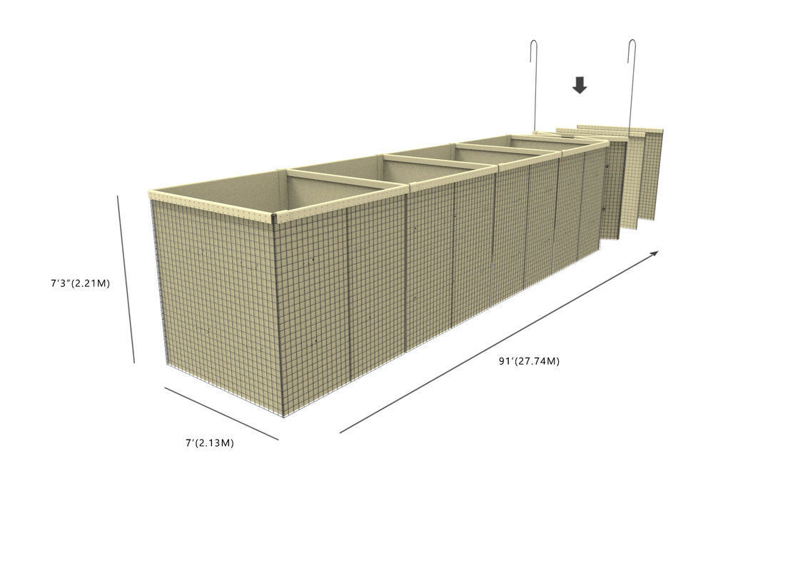 ISO CE Anti Corrosion Military Sand Wall Hesco Barrier High Durability