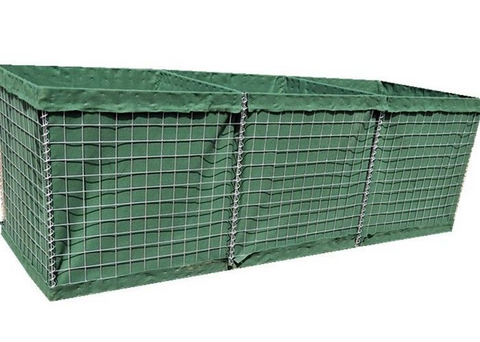 Low Carbon Steel Wire Mesh Gabion Box HESCO barrier System For Security ...