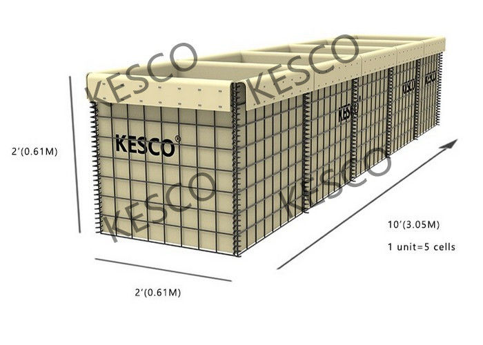 HESCO MIL 5 Series Military Sand Wall Hesco Barriers Zinc -5% Aluminum ...