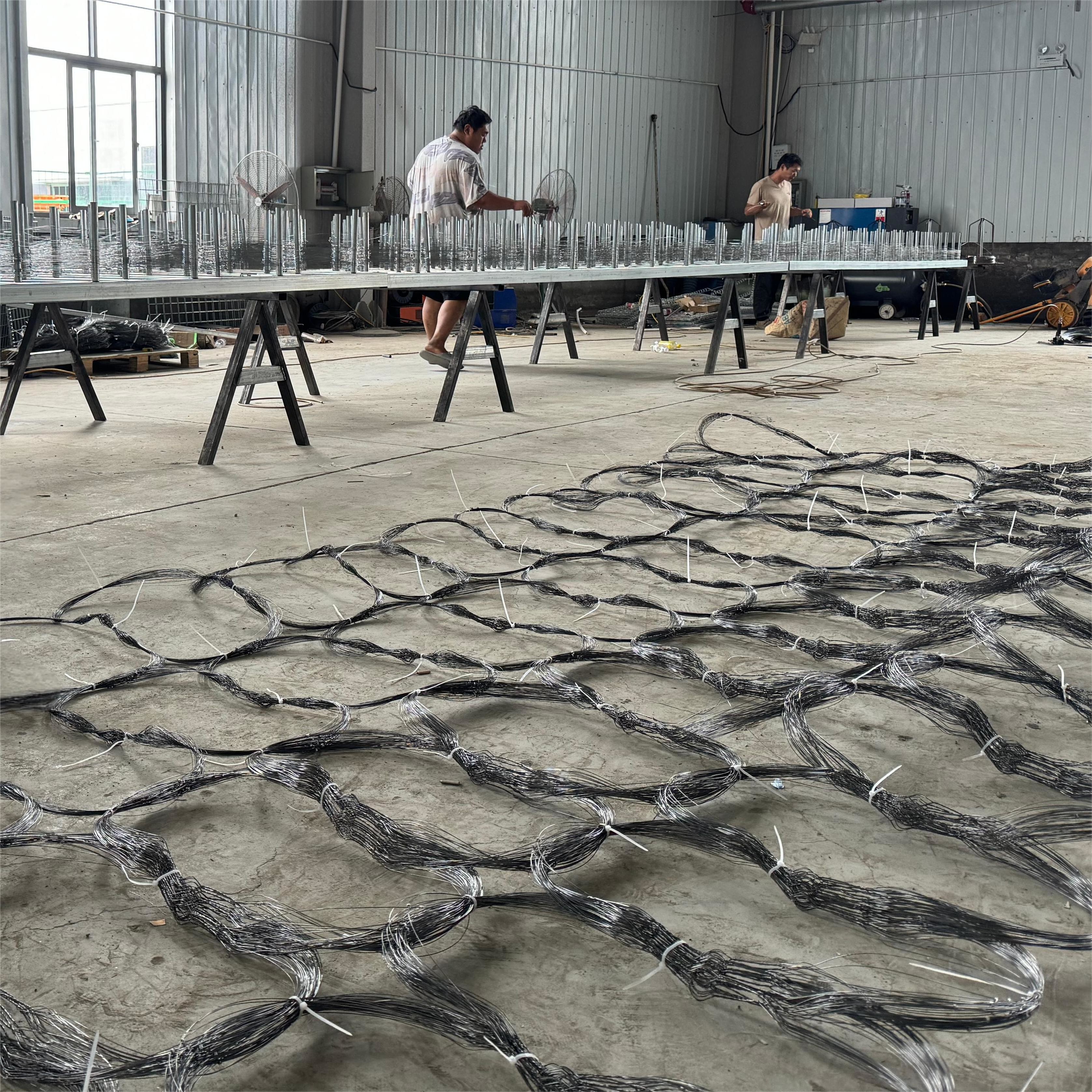 Non Explosive Barriers Mesh Anti Tank Net Battlefield Obstacle