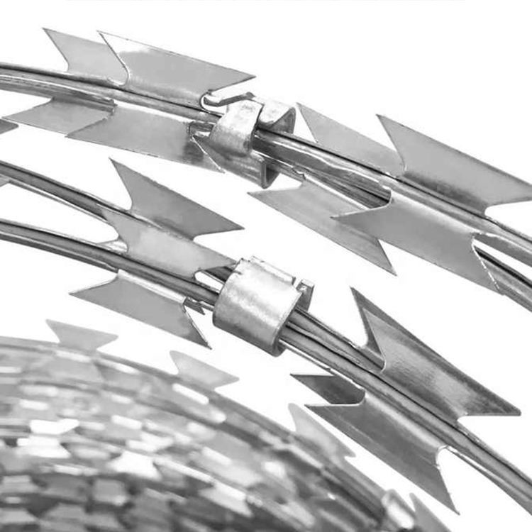 Stainless Steel Concertina Razor Barbed Wire For Farm Prison Safety Fence