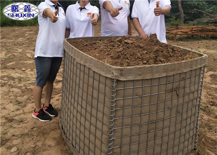 Earth Filled Sand Filled Barriers , Security Military Bastion Basket ...
