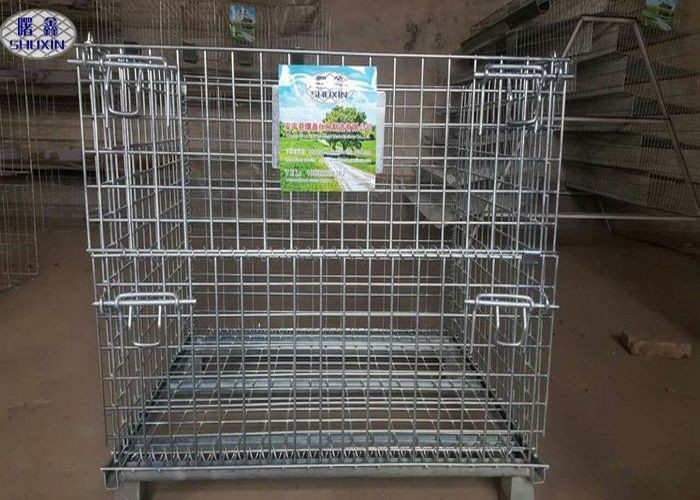 Industrial Welded Steel Wire Container Storage Cages
